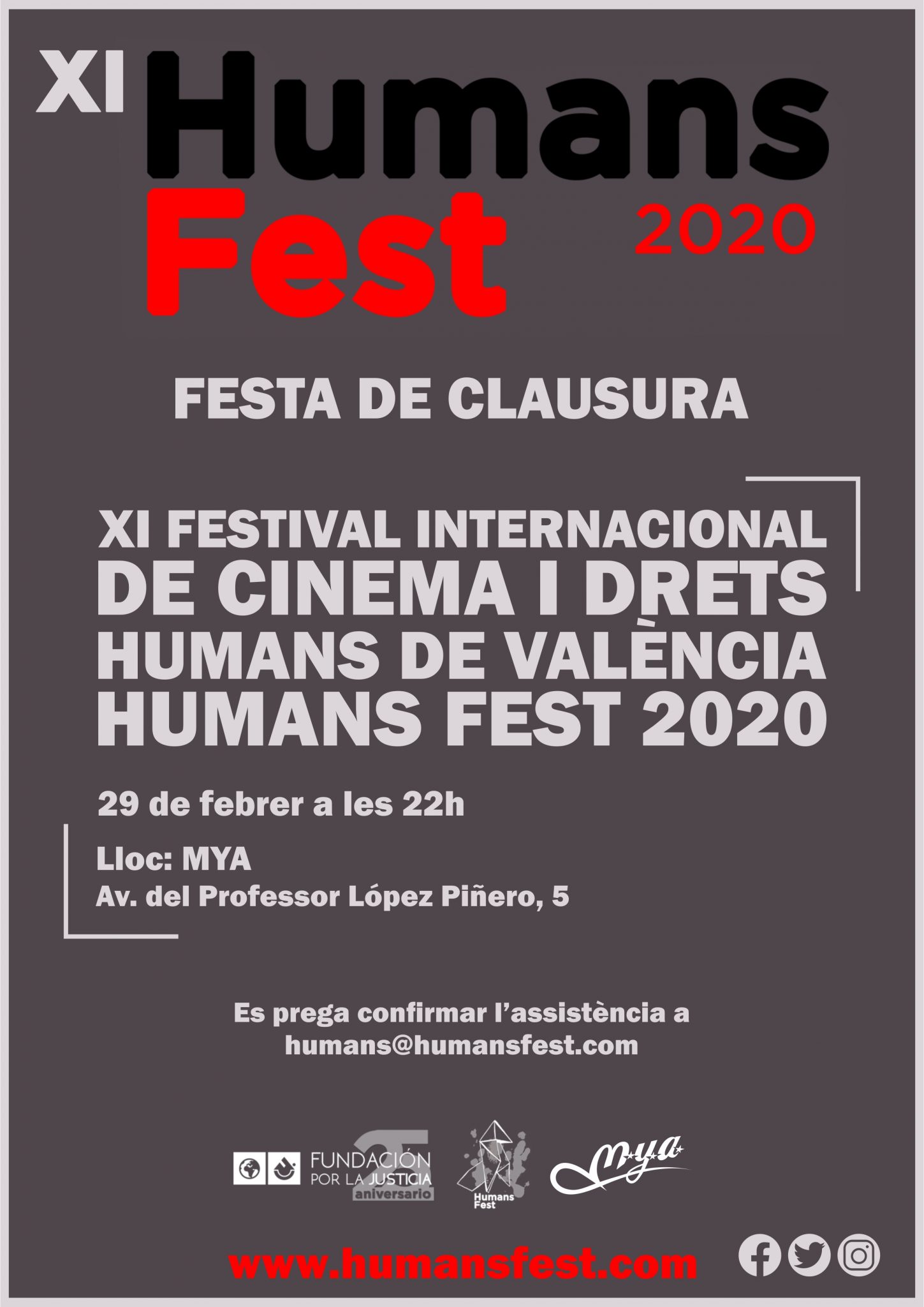 MYA acogerá la clausura del HUMAN FEST 2020, el festival con más ...